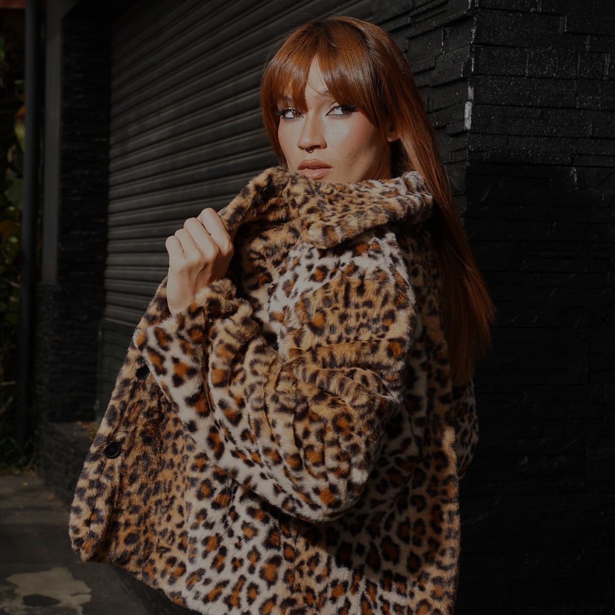 Leopard Fleece Jacket – Black Sun Storecr