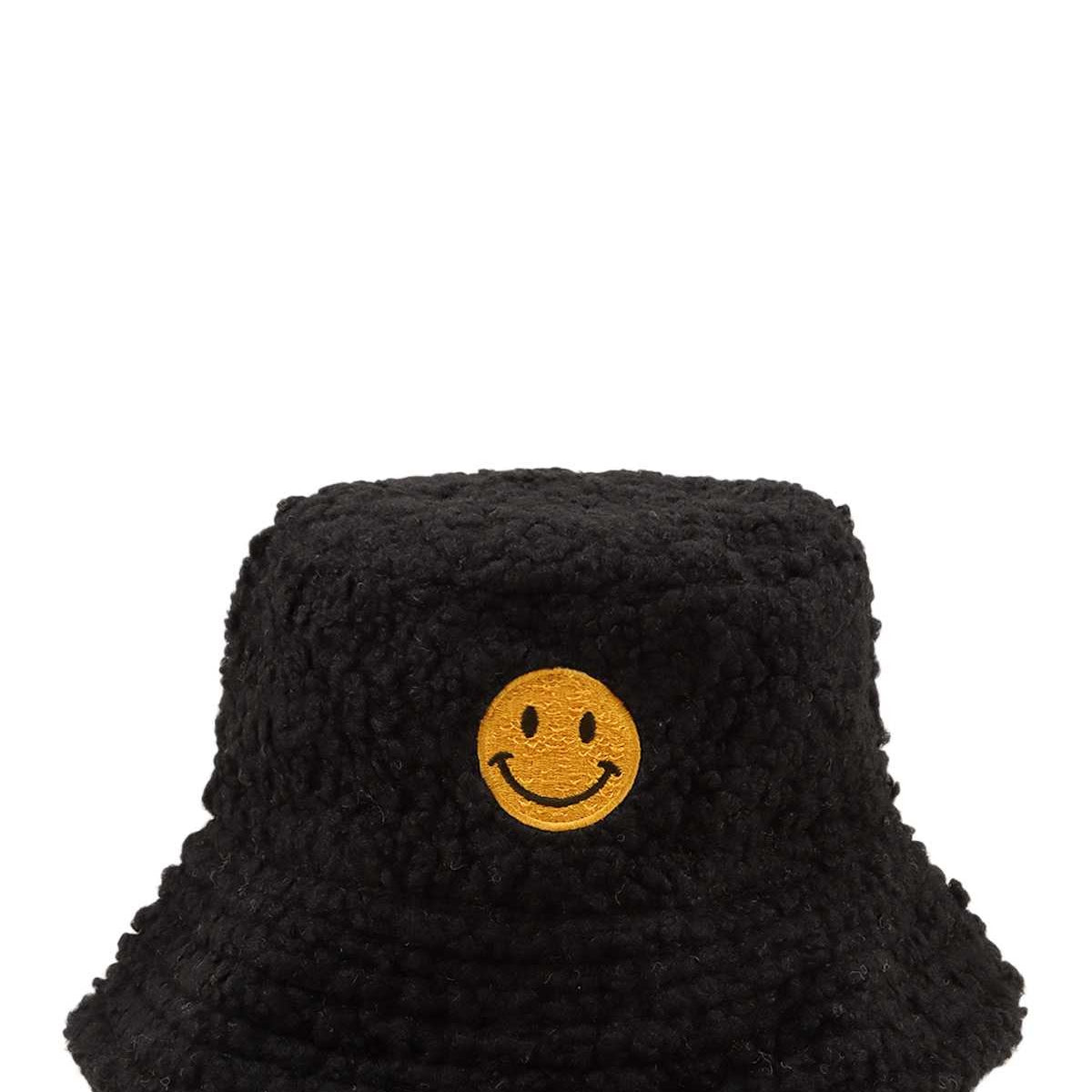 Smiley Face Bucket Hat – Black Sun Storecr